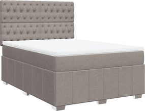 Box spring postel s matrací taupe 160x200 cm textil 3294030