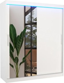 Posuvná skříň se zrcadlem a LED osvětlením TOM 180