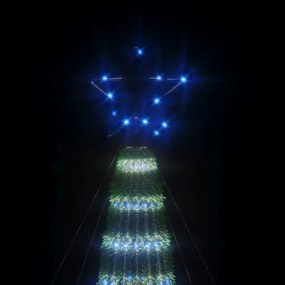Vánoční stromek kužel 275 modrých LED diod 180 cm
