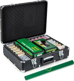 Costway 600-dílná sada pokerových žetonů 14 gramové žetony Claytec s černou