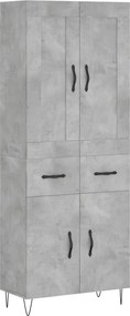 Skříň highboard betonově šedá 69,5x34x180 cm kompozitní dřevo 3199909
