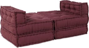 Modulová pohovka Textil Bordó 210 x 140 x 56 cm 3315074