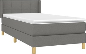 vidaXL Box spring postel s matrací 90x200 cm textil [3130242] Barva: tmavě hnědá