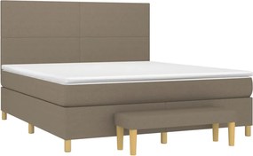 Box spring postel s matrací taupe 180x200 cm textil 3137017