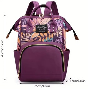 Přebalovací taška/batoh na kočárek - květiny Barvy: Růžová