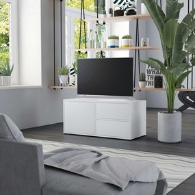 vidaXL TV stolek 80 x 34 x 36 cm kompozitní dřevo [801850] Barva: Bílá