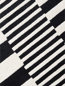 Černobílý ručně tkaný vlněný koberec 200x290 cm Stryve Flux – Elle Decoration