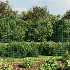 Drátěný plot s přírubami zelený 2 x 25 m 154190