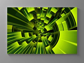Liox 3D obraz zelená abstrakce Rozměr: 150 x 100 cm