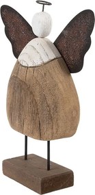 Dekorace dřevěná figurka anděl Angel Rustic M - 13*5*19 cm