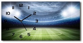 Wallmuralia Moderní skleněné hodiny na stěnu Stadion 60x30 cm