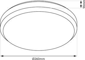 Stropní svítidlo Liria, 1x bílé plastové stínítko, (fi 26cm), b