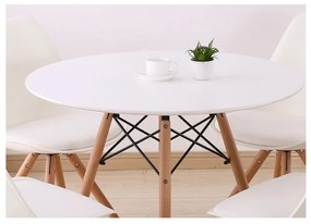 Bílý jídelní stůl OSLO 60x60