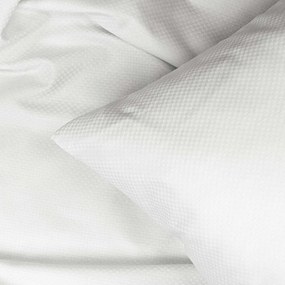Saténové povlečení Kostička 3mm - bílá Velikost: 140 x 200 + 70 x 90