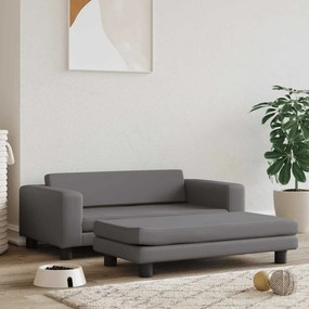 vida Pelíšek pro psa a prodlužovací díl šedý 100x50x30 cm umělá kůže 172029