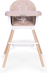 Dětská židlička 2v1 BABY ECOTOYS béžová