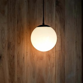 LED Solution Černo-opálový závěsný lustr pro žárovku E27 IP44 11825