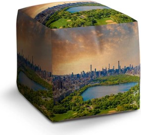 Sablio Taburet Cube New York Central Park - 60x60x60 cm