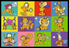 TREFL Puzzle Garfield nemá rád pondělí / 4x250 dílků / 33,9 x 23,9 cm