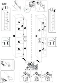 Koupelnová skříňka vysoká Capri 800 2D dub kraft zlatý