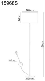 Globo 15968S - Stojací lampa DELEON 1xE27/60W/230V