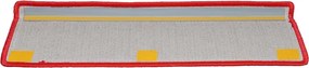 Schodové rohože 10 ks 65 x 21 x 4 cm červené s obdélníkovým okrajem 149829