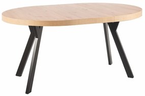 MAXIVA Jídelní stůl rozkládací - MEDAN, 100/168x100, dub artisan/černá