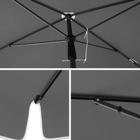 Čtvercový balkonový slunečník 1,8 x 1,25 m, UPF 50+ ochrana