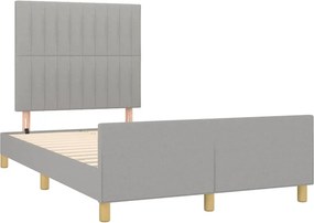 Rám postele bez matrací světle šedá 120x190 cm textil 3270527