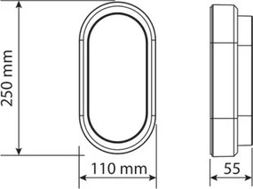LED svítidlo McLED Rhona 10W 4000K IP65 šedá ML-513.055.81.0