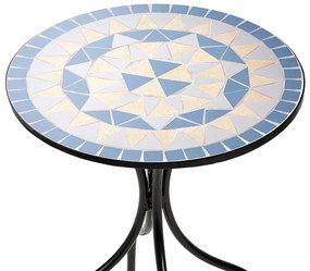 Butlers PALAZZO Stůl s mozaikou - modrá/krémová