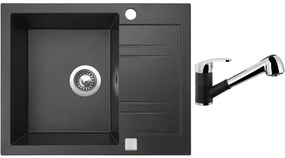 Set Sinks LINEA 600 Granblack + baterie Sinks LEGENDA S Granblack