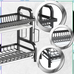 Camerazar Kuchyňský organizér 42 cm - Dvoupatrový sušák na nádobí