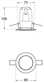 LED stropní svítidlo Teresa 90, GU10, CCT, 6W, černé