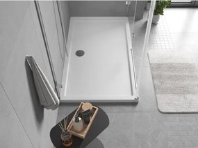 Mexen Flow obdélníkový sprchový kout slim 150 x 100 cm, bílý lesk - 46R101015