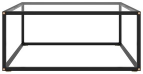 vidaXL Marketos Konferenční stolek černý s tvrzeným sklem 80 x 80 x 35 cm