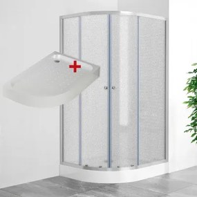 POINT AS LOR 100x80 Grape Pravý Asymetrický sprchový kout s akrylátovou vaničkou
