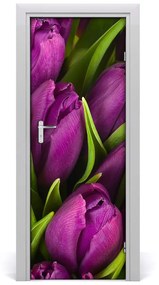 Fototapeta samolepící fialové tulipány 85x205 cm