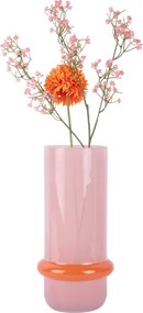 Světle růžová skleněná váza (výška 28 cm) Animado Anillo – PT LIVING