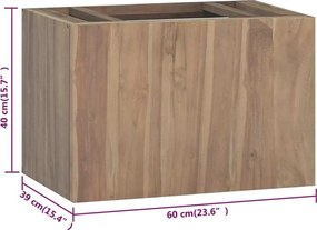 vidaXL Nástěnná koupelnová skříňka 60 x 39 x 40 cm masivní teak [338253]