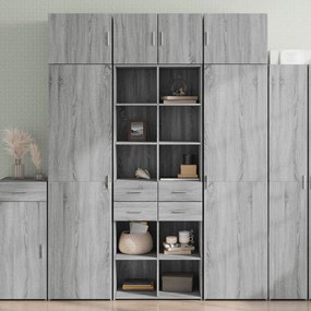 Skříň highboard šedá sonoma 70 x 42,5 x 185 cm kompozitní dřevo 3281467