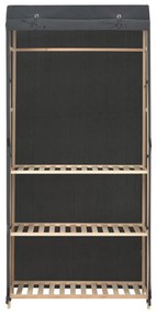 vidaXL 3úrovňová šatní skříň šedá 79 x 40 x 170 cm látka