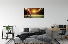 Obrazy na plátně Fotbalovém stadionu nohy 120x60 cm