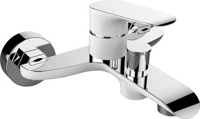 Laveo Alea, vanová/sprchová baterie nástěnná h-103, chromová-bílá, LAV-BLE_610D