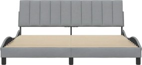 Rám postele bez matrace Hanko světle šedý 180 x 200 cm textil 3310405