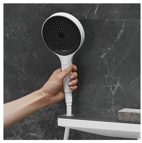 Hansgrohe Rainfinity, ruční sprchová hlavice 130 3-funkční, bílá matná, 26864700