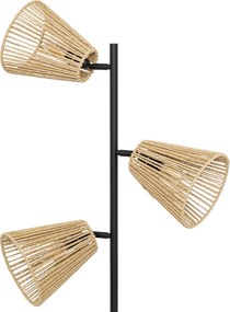 Stojací lampa boho GIADA, 3 otočné stínidla, 150 cm