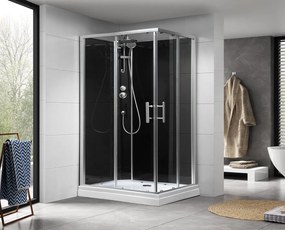 Aqualine Aqualine, GRANVIK obdélníkový sprchový box 800x1200x2180mm, čiré sklo, GG80X120