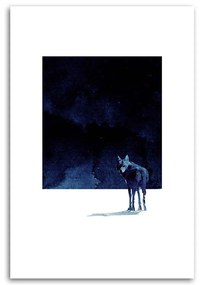 Gario Obraz na plátně Vlk za zimní noci - Robert Farkas Rozměry: 40 x 60 cm