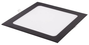 T-LED BSN12 LED panel 12W černý čtverec Teplá bílá